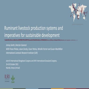 Ruminant livestock production systems and imperatives for sustainable ...