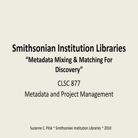Smithsonian institution libraries | PDF