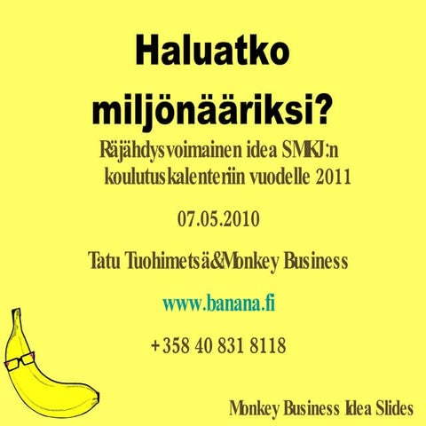 Smkj haluatko miljonaariksi | PPT