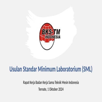 Minimum Standard Laboratory for Mechanical Engineering BKSTM | PPTX