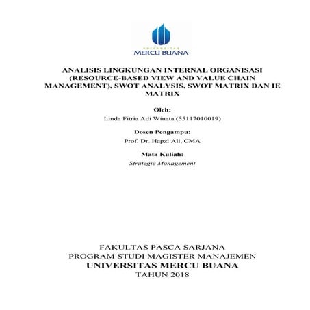 Market Based View (MBV) / Pandangan berbasis pasar | PPTX