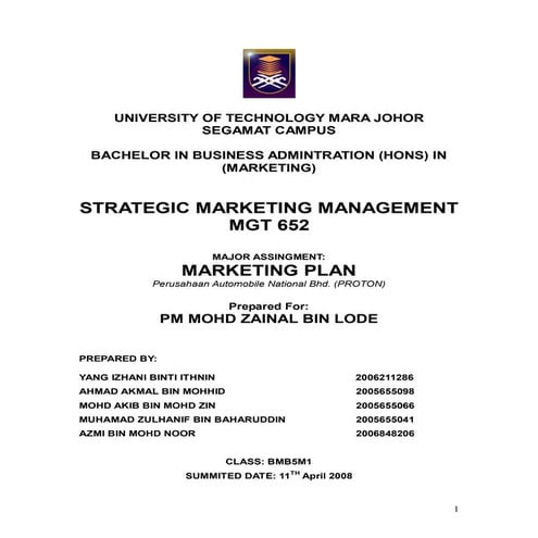 PROTON HOLDINGS CASE STUDY | PDF