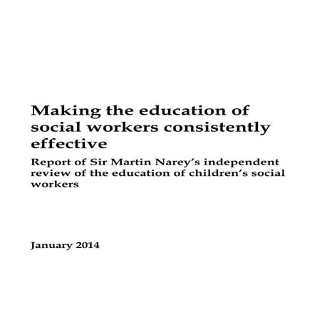 Making The Education Of Social Workers Consistently Effective | PDF