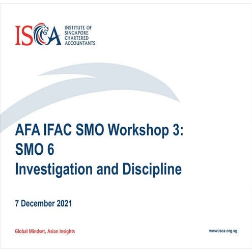 IFAC-ISCA Singapore Investigation and Discipline Systems workshop | PDF