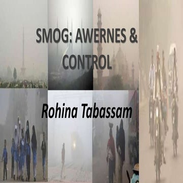 SMOG and Its Effects in Pakistan: A Comprehensive Overview | PPTX