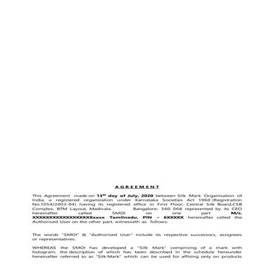 Smoi agreement | DOCX