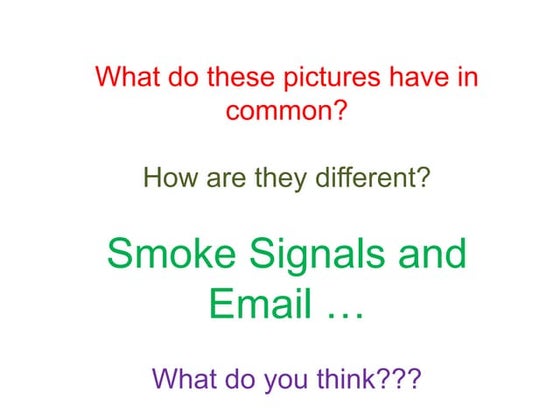 Smoke signals | PPT