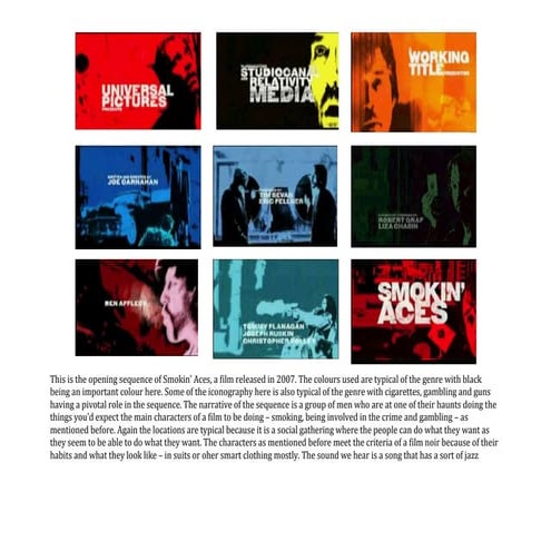 Smokin' aces opening sequence | DOCX