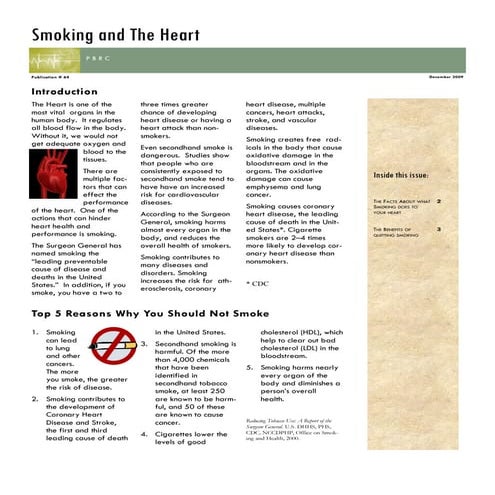 Smoking and the heart newsletter | PDF