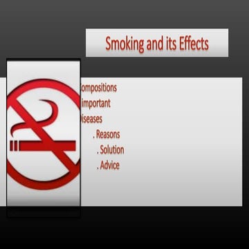Smoking and its effects | PPTX