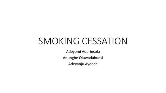 Smoking Presentation | PPT