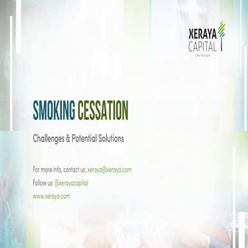 Smoking Cessation - Challenges & Potential Solutions (Hi-Res) | PDF