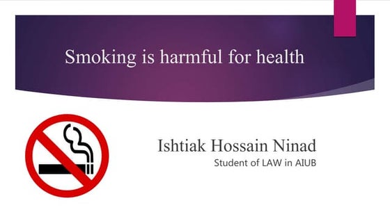 Cigarette smoking and its ill effects | PPT