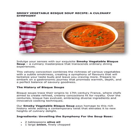 SMOKY VEGETABLE BISQUE SOUP.pdf | Gardening | Home & Garden