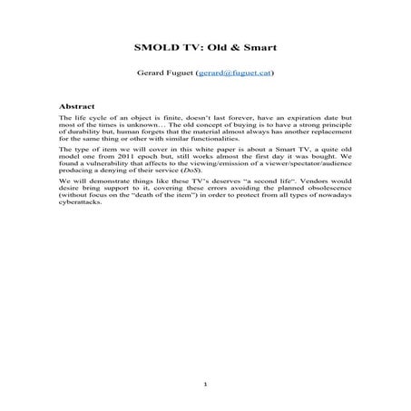 SMOLD TV: Old & Smart | PDF