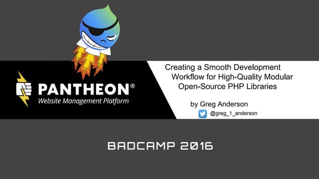 Creating A Smooth Development Workflow For High Quality Modular Open Source Php Libraries Ppt