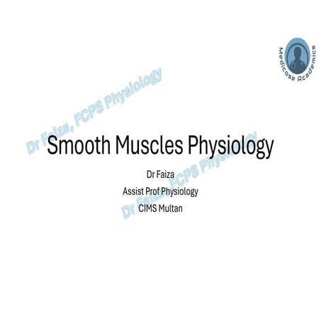 Physiology of Smooth Muscles -Mechanics of contraction and relaxation | PDF