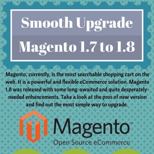 Smooth Upgrade Magento 1.7 to 1.8 | PDF