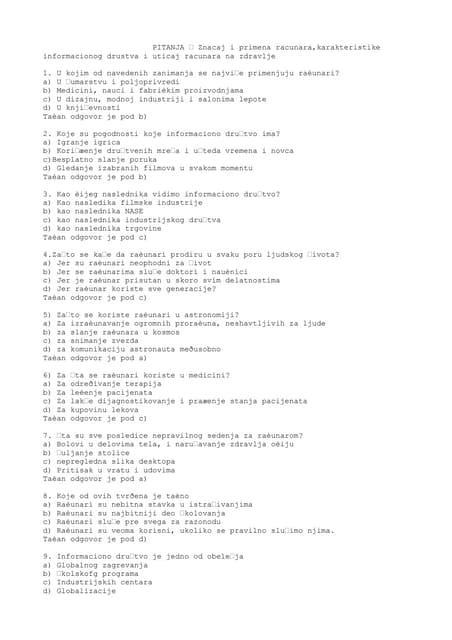 3. Uvod u informatiku - Podatak i informacija. Računarstvo i ...