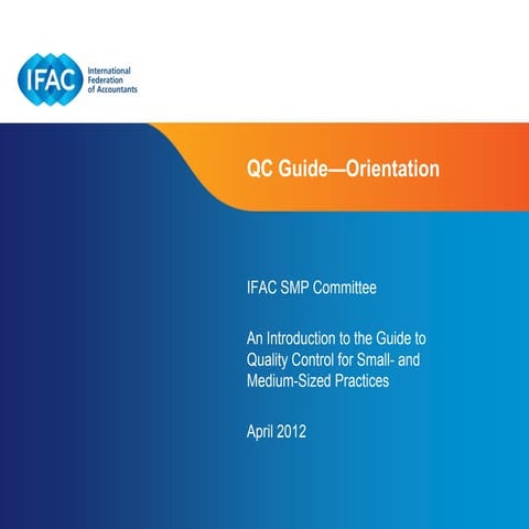 Quality Control Guide Orientation Slides | PPTX