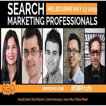 SMProfs 2019 Melbourne SEO Meetup | PDF