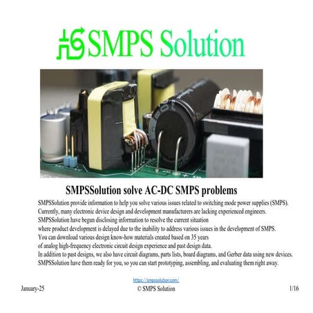 SMPSSolution provide information to help you solve various issues related to switching mode ...