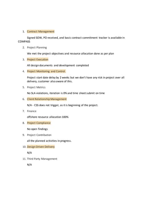 Client customer status-report-template-2 | PDF