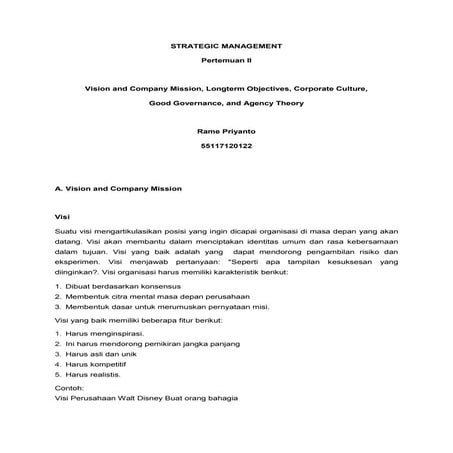 Sm, rame priyanto, hapzi ali, vision mission longterm objectives ...
