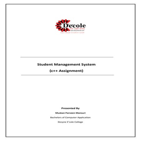 Sms, muskan parveen mansuri,bca 3rd year, dezyne e'cole college | PDF