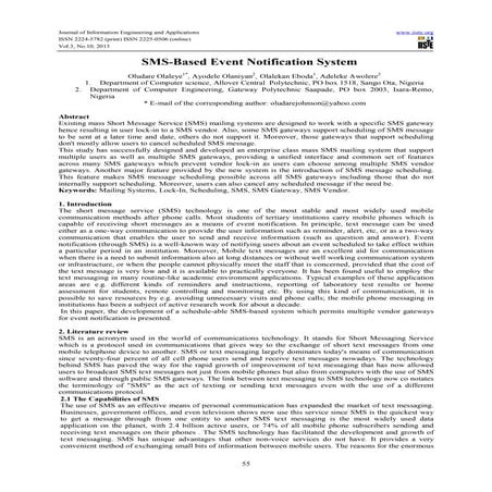 Sms based event notification system | PDF