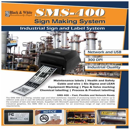 SMS-400 Pro Sign & Label Printer | PDF