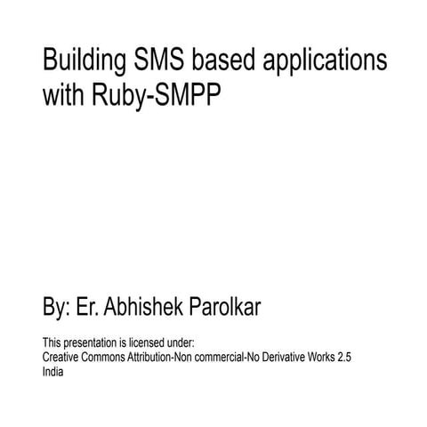 Building SMS Applications with Ruby-SMPP | PDF | Smartphones | Consumer Electronics
