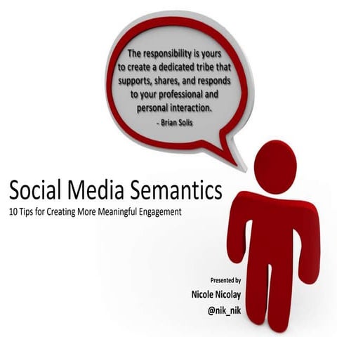 Social Media Semantics: 10 Tips for Creating More Meaningful Engagement ...