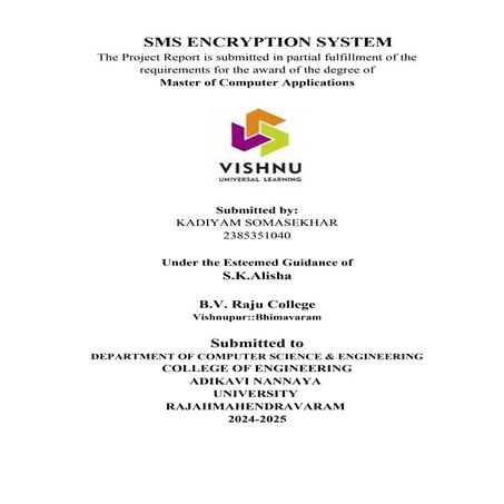 SMS ENCRYPTION SYSTEM SMS ENCRYPTION SYSTEM | PDF