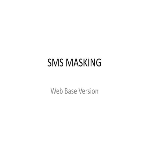 Citraweb SMS Masking ID | PDF