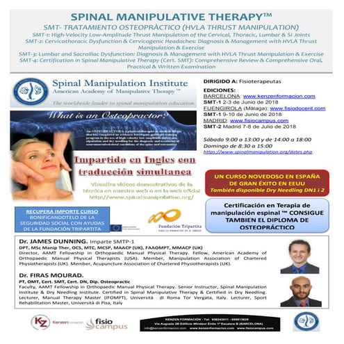 Spinal Manipulative Therapy (SMT) | PDF
