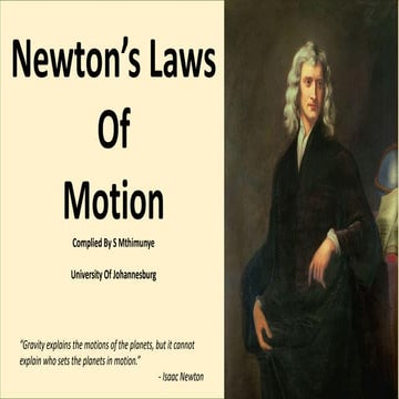 Newton's laws of Motion: First, Second & Third | PDF