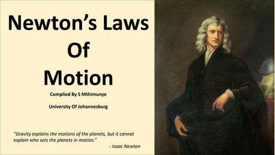 Newton’s Laws Of Motion | PPT