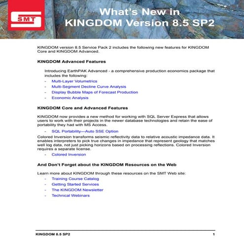 Smt kingdomwhatsnew85 | PDF | Databases | Computer Software and Applications