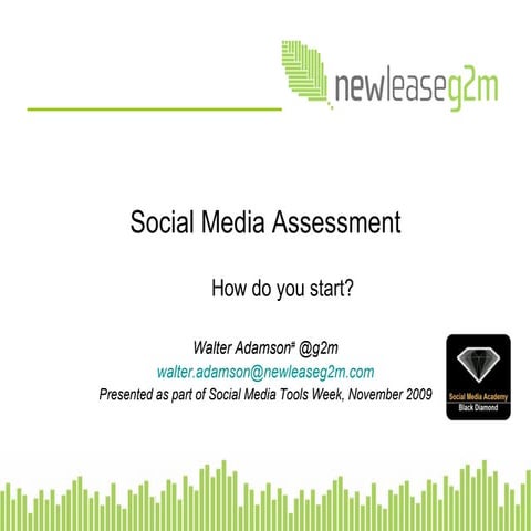 Social Media Assessment - How to Get Started | PPT