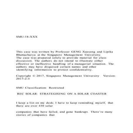 SMU-18-XXX This case was written by Profe | DOCX