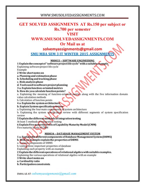 Mscit spring assignments | PDF