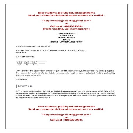 Smu bsc it sem 1 fall 2014 solved assignments | DOCX | Databases | Computer Software and ...