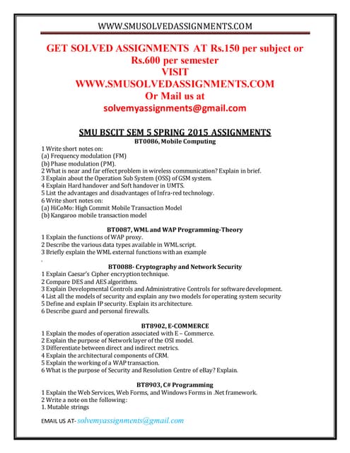 Mscit spring assignments | PDF