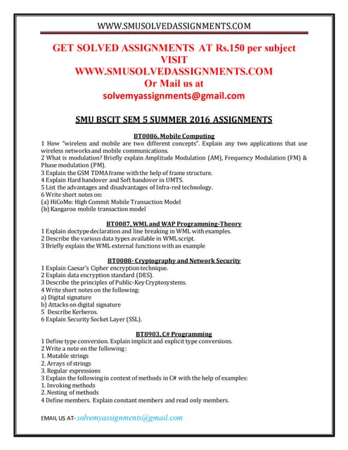 Mscit spring assignments | PDF