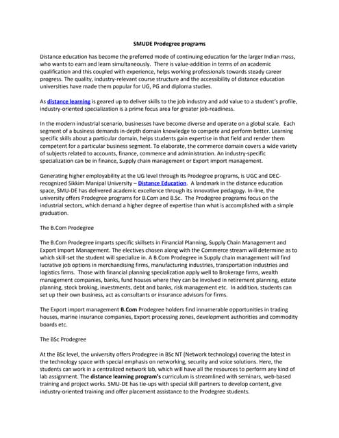 Smude professional degree programs | PDF