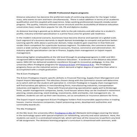 Smude professional degree programs | PDF