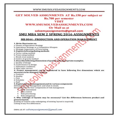 Sem2 mba springassignments | PDF