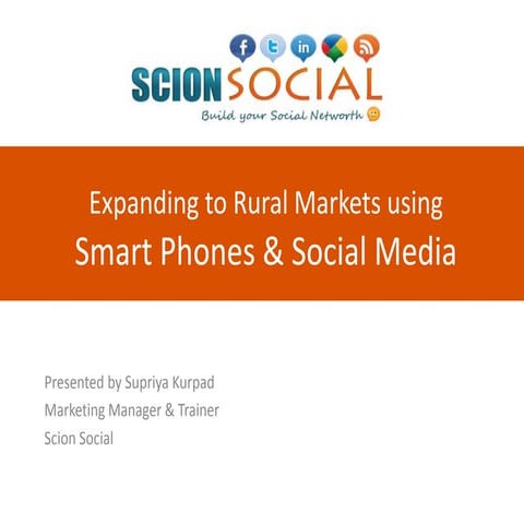 Social Media Week Bangalore 2015 - Expand your market to tier II cities / rural markets using ...