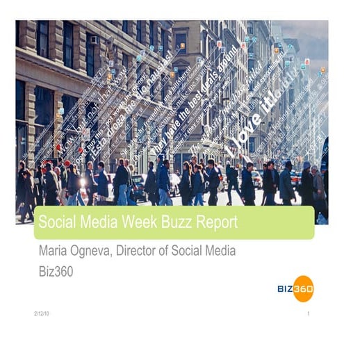 Social Media Week Buzz Report by Biz360 | PDF | Social Networking ...